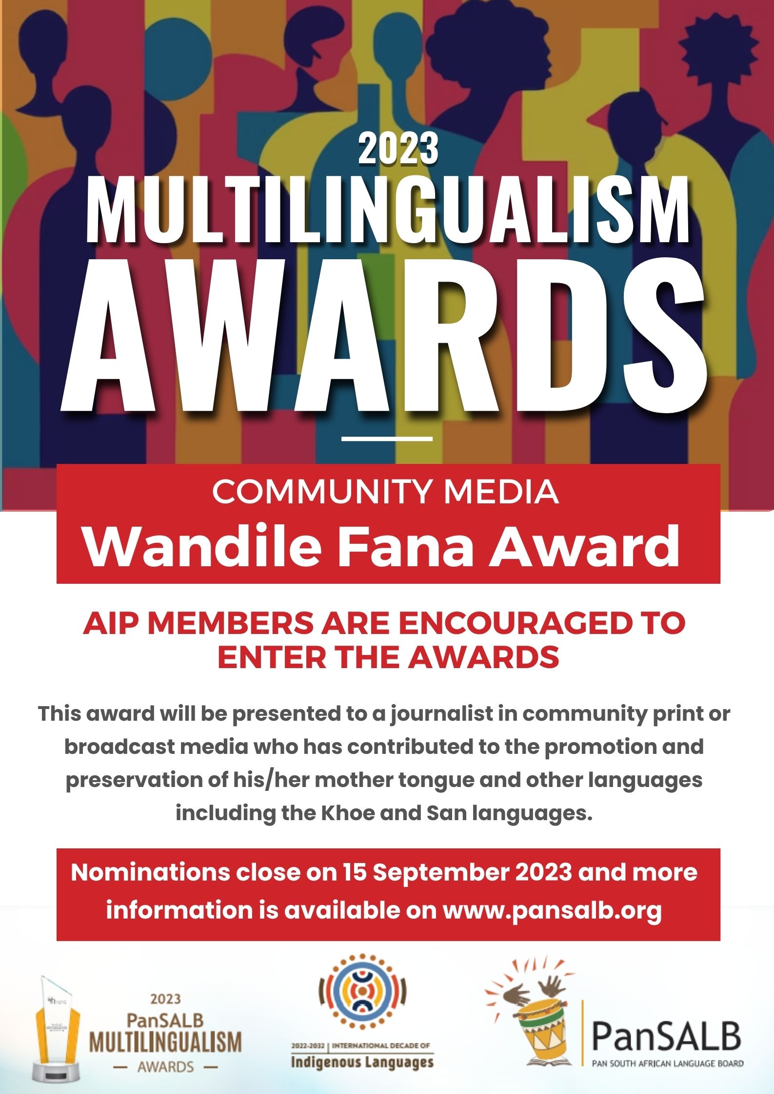 CALL FOR NOMINATIONS – 2023 PanSALB MULTILINGUALISM AWARDS ... CALL FOR NOMINATIONS – 2023 PanSALB MULTILINGUALISM AWARDS ...